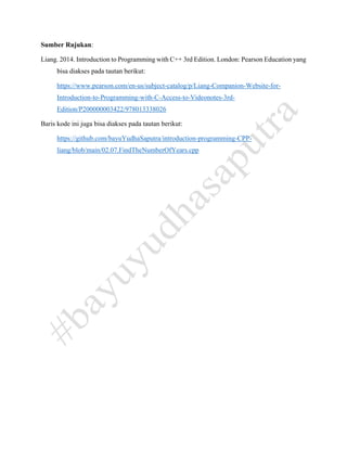 2.7. Konversi Satuan Menit Ke Tahun Hari Jam Menggunakan Bahasa Pemrograman C++ | PDF