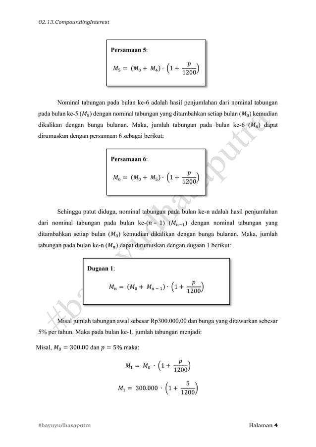 02.13. Menghitung Bunga Majemuk Menggunakan Bahasa Pemrograman C++ | PDF