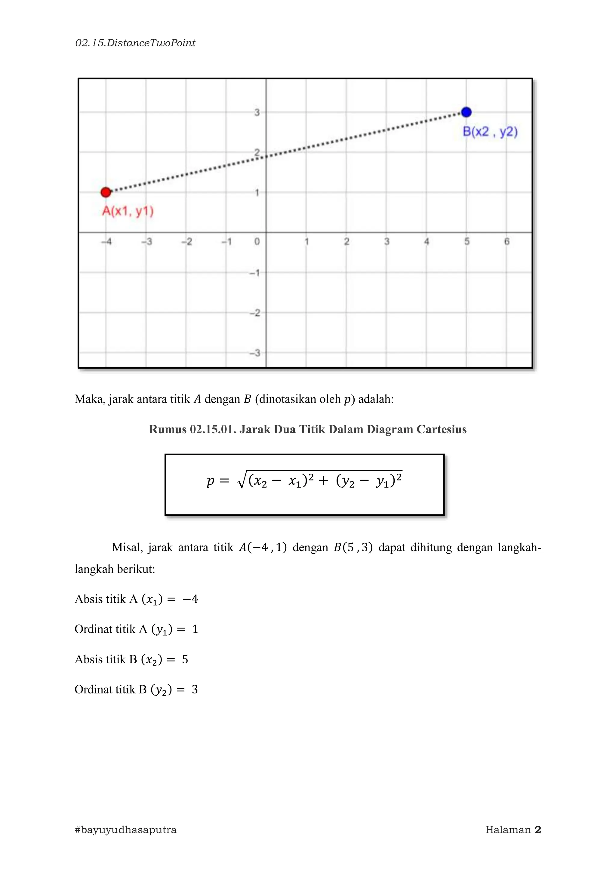 02.15. Jarak Dua Titik Dalam Diagram Cartesius Menggunakan Bahasa ...