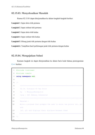 02.15. Jarak Dua Titik Dalam Diagram Cartesius Menggunakan Bahasa ...