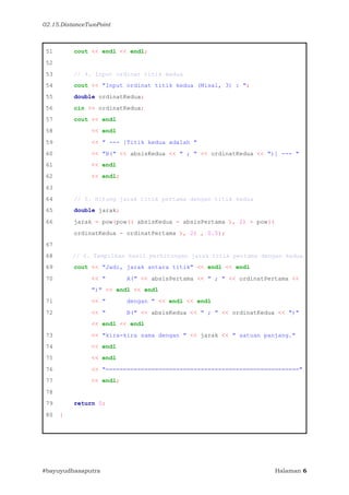 02.15. Jarak Dua Titik Dalam Diagram Cartesius Menggunakan Bahasa ...