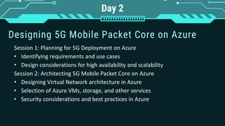 Deploying 5G Packet Core on Azure - Table of Content by TelcoLearn | PPT