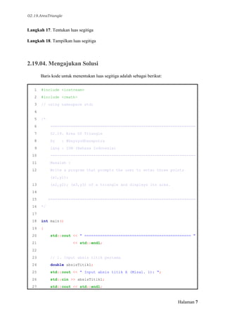 02.19. Menentukan Luas Segitiga Sembarang Menggunakan Bahasa ...