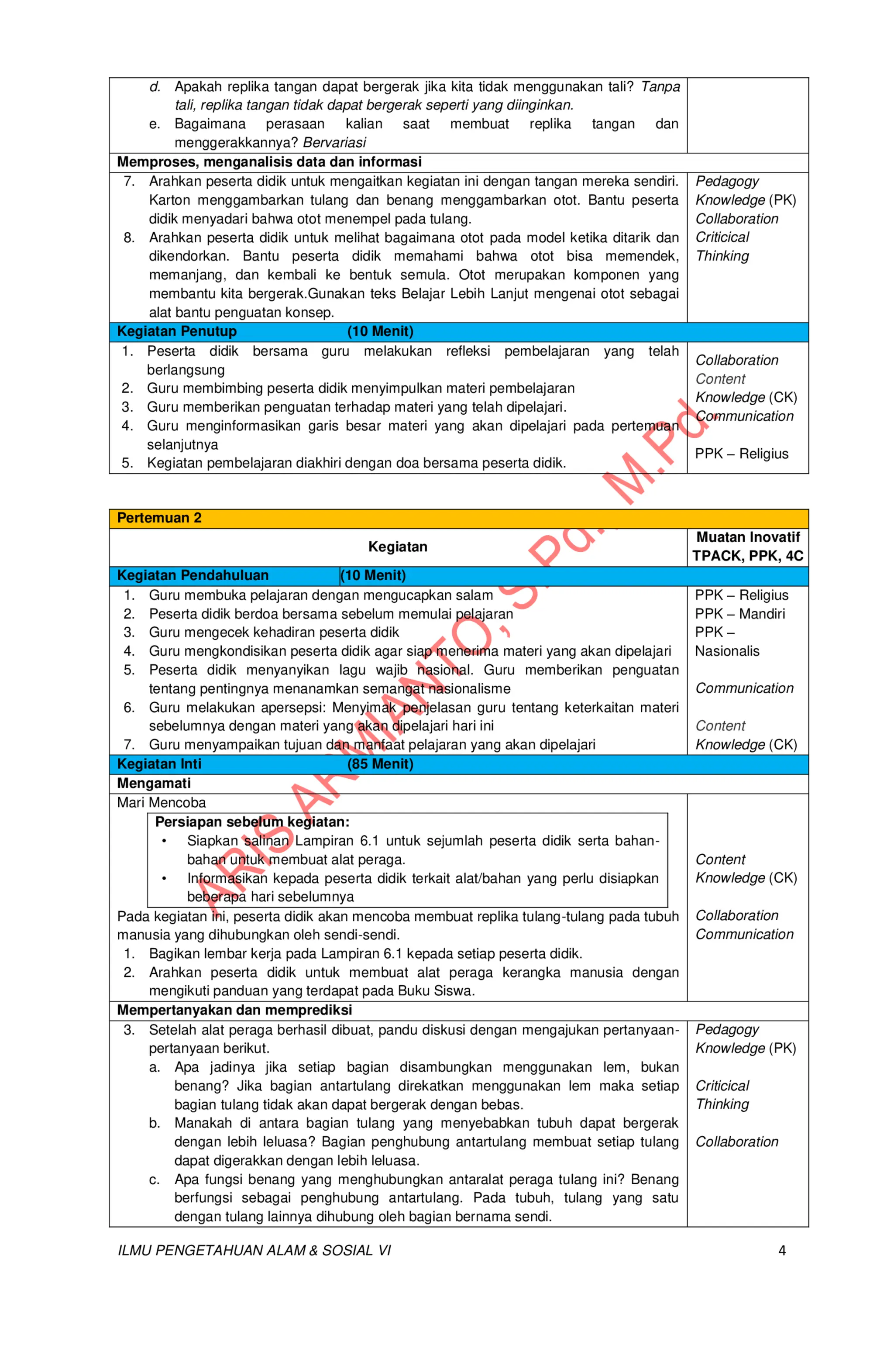MODUL AJAR IPAS KELAS 6 KURIKULUM MERDEKA | PDF
