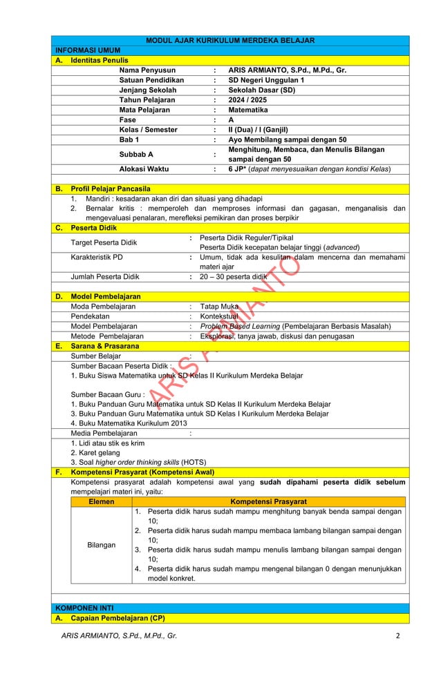 MODUL AJAR MATEMATIKA KELAS 2 KURIKULUM MERDEKA.pdf