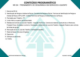 02. NR 34 A QUENTE modelo de certificado | PDF