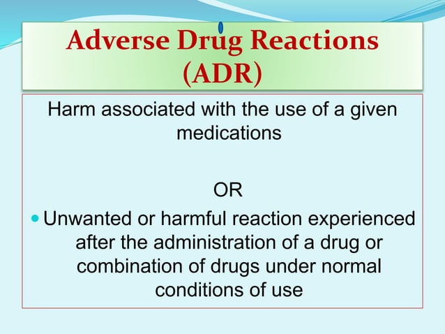 Adverse Drug Reaction presentation in PPT | PPT