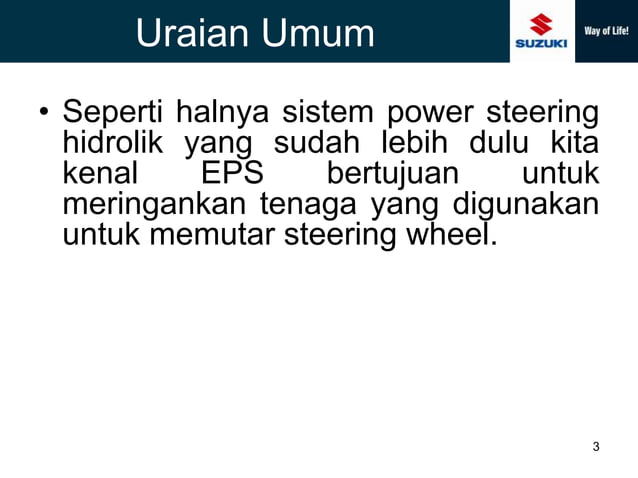 Sistem Kemudi / Elektrical Power Steering ( EPS ) | PPT