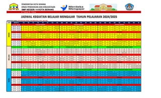 Jadwal kegiatan belajar mengajar TA 2024 | PPT