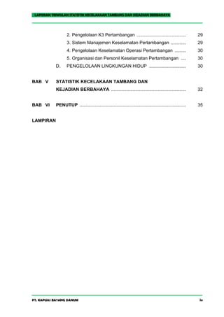 02. Laporan Triwulan II Kecelakaan Tambang 2023_Baru.pdf | Free Download