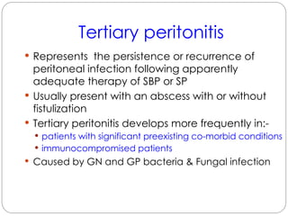 GENERAL OVERVIEW ON PERITONITIS AND CLINICAL APPROACH | PPT