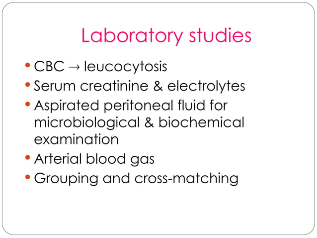 GENERAL OVERVIEW ON PERITONITIS AND CLINICAL APPROACH | PPT