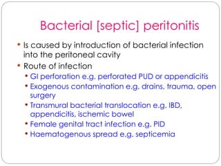 GENERAL OVERVIEW ON PERITONITIS AND CLINICAL APPROACH | PPT