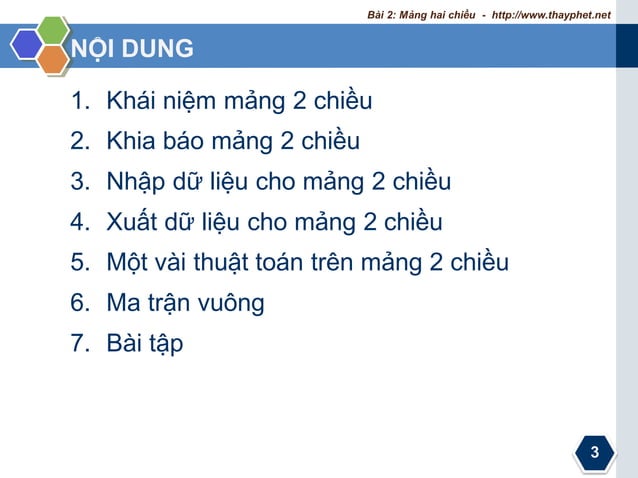 bai giang mang mot chieu trong lap trinh C | PPT