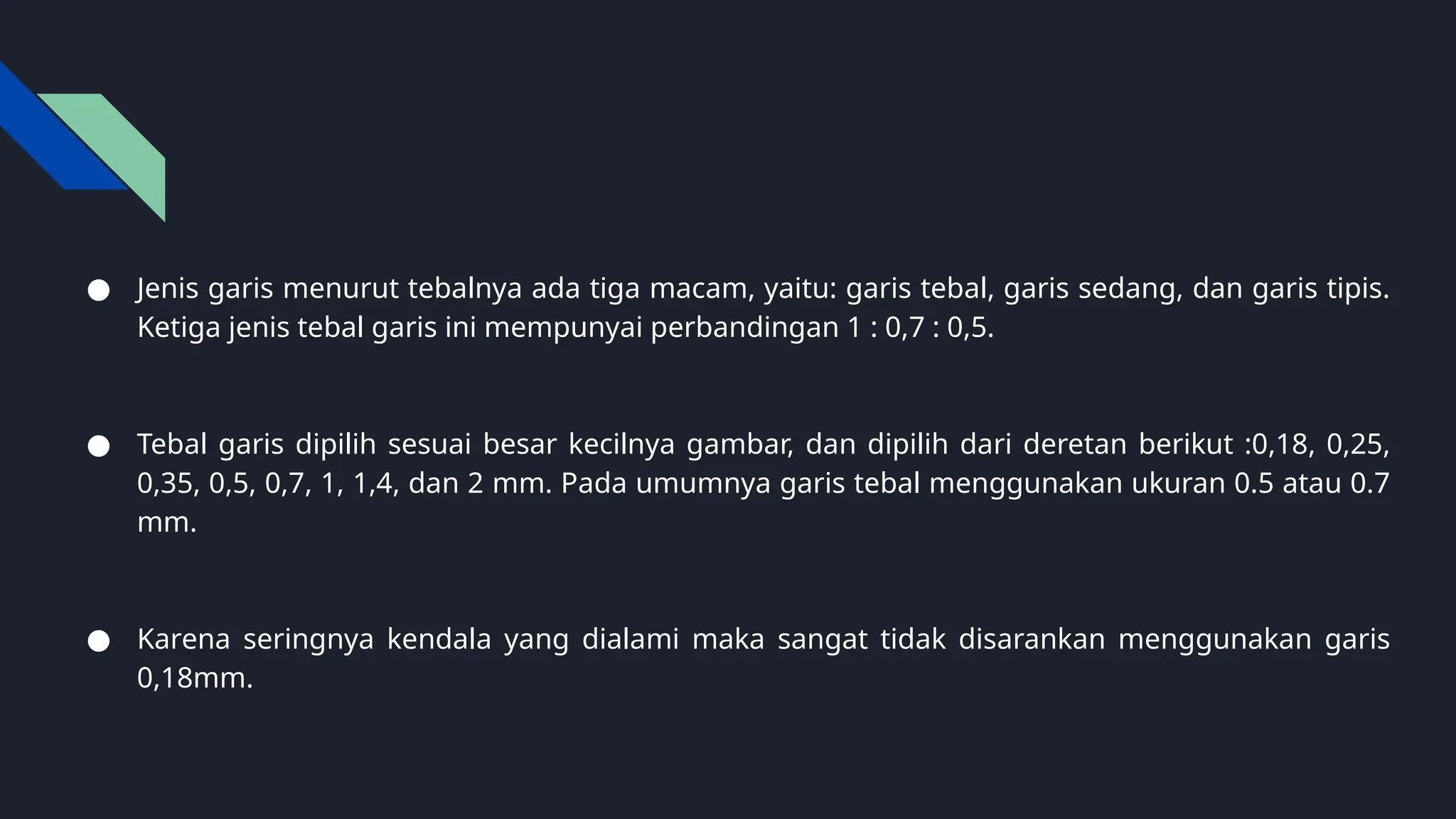 Presentasi aturan Garis dan Huruf dalam menggambar mesin | PPT