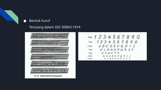 Presentasi aturan Garis dan Huruf dalam menggambar mesin | PPT