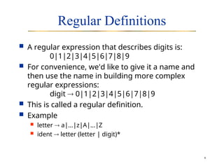 Compiler Construction Chapter number 2 slides | PPT