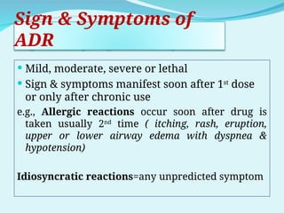 ADR toxicology medicine healthcare Adverse reactions | PPT