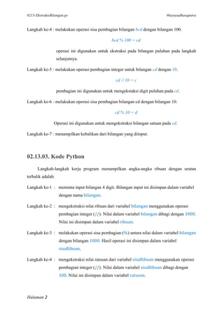02.13. Ekstrak Bilangan Ribuan Mengguanakan Bahasa Pemrograman Python | PDF