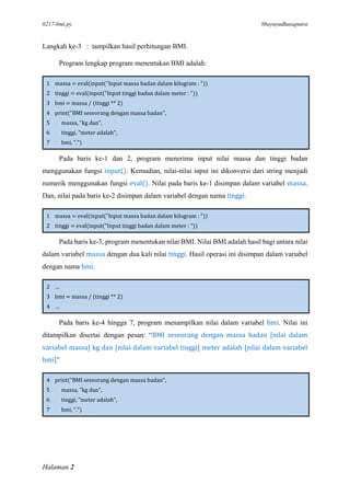 02.17. Menentukan Body Mass Index Menggunakan Bahasa Pemrograman Python ...