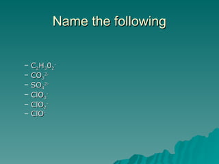 naming organic compounds naming organic compounds | PPT