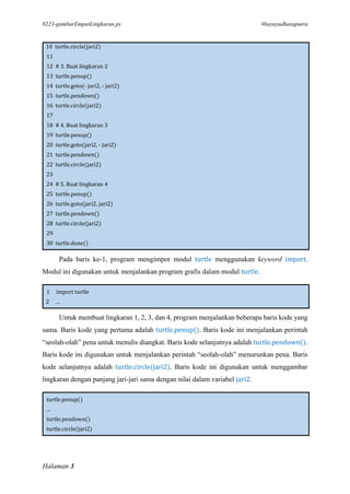 02.23. Gambar Empat Lingkaran Menggunakan Python | PDF