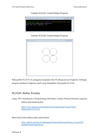 02.23. Gambar Empat Lingkaran Menggunakan Python | PDF
