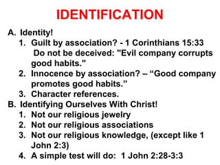 tests for christians 2 - The Test of Identity | PPT