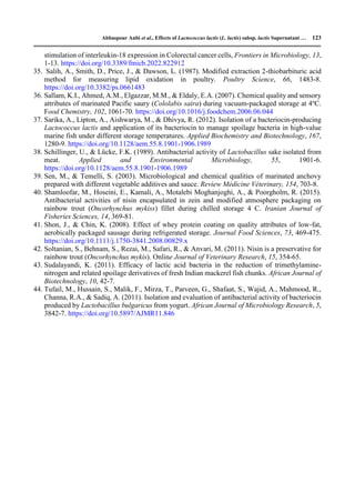 Effects of Lactococcus lactis (L. lactis) subsp. lactis Supernatant on ...