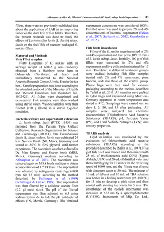 Effects of Lactococcus lactis (L. lactis) subsp. lactis Supernatant on ...