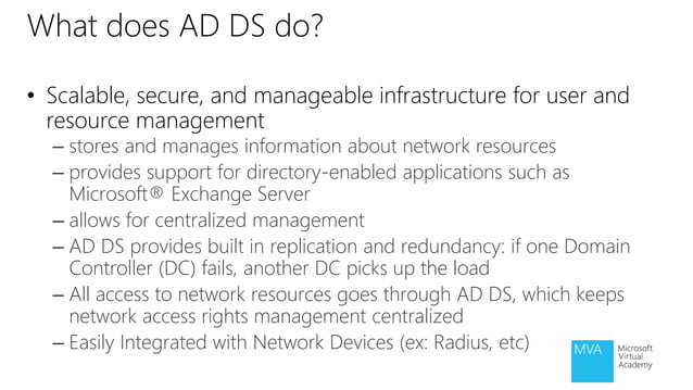 02-Active Directory Domain Services.pptx | Operating Systems | Computer Software and Applications