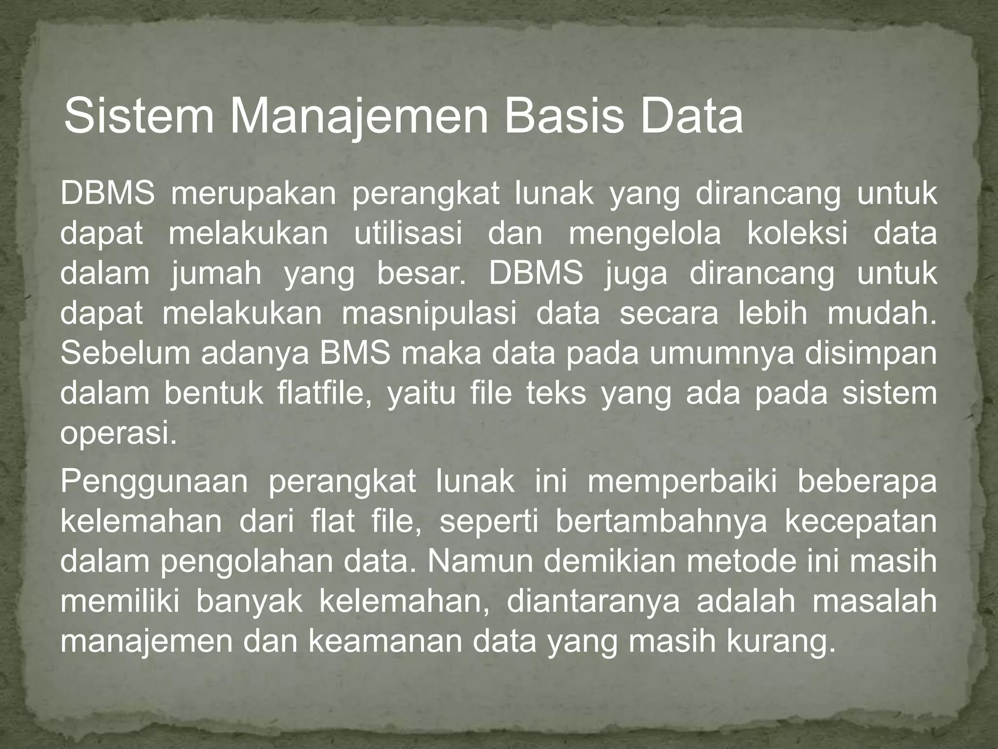 DBMS (Database Management System) | PPTX