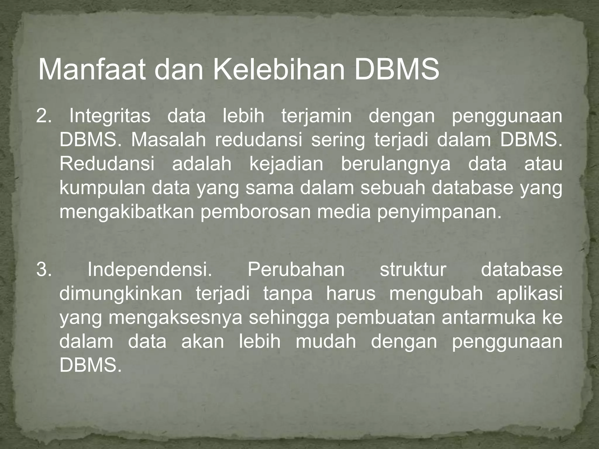 DBMS (Database Management System) | PPTX