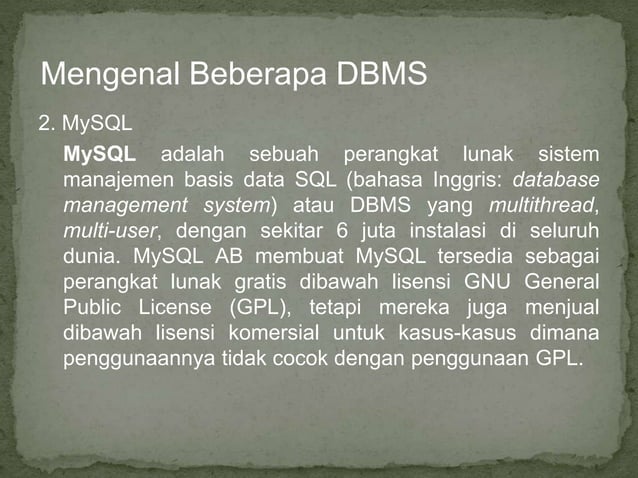 DBMS (Database Management System) | PPTX