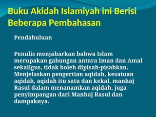 ringkasan aqidah islamiyah buku karangan sayyid sabiq | PPT