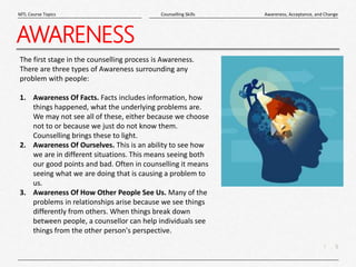 Awareness, Acceptance, and Change | PPT