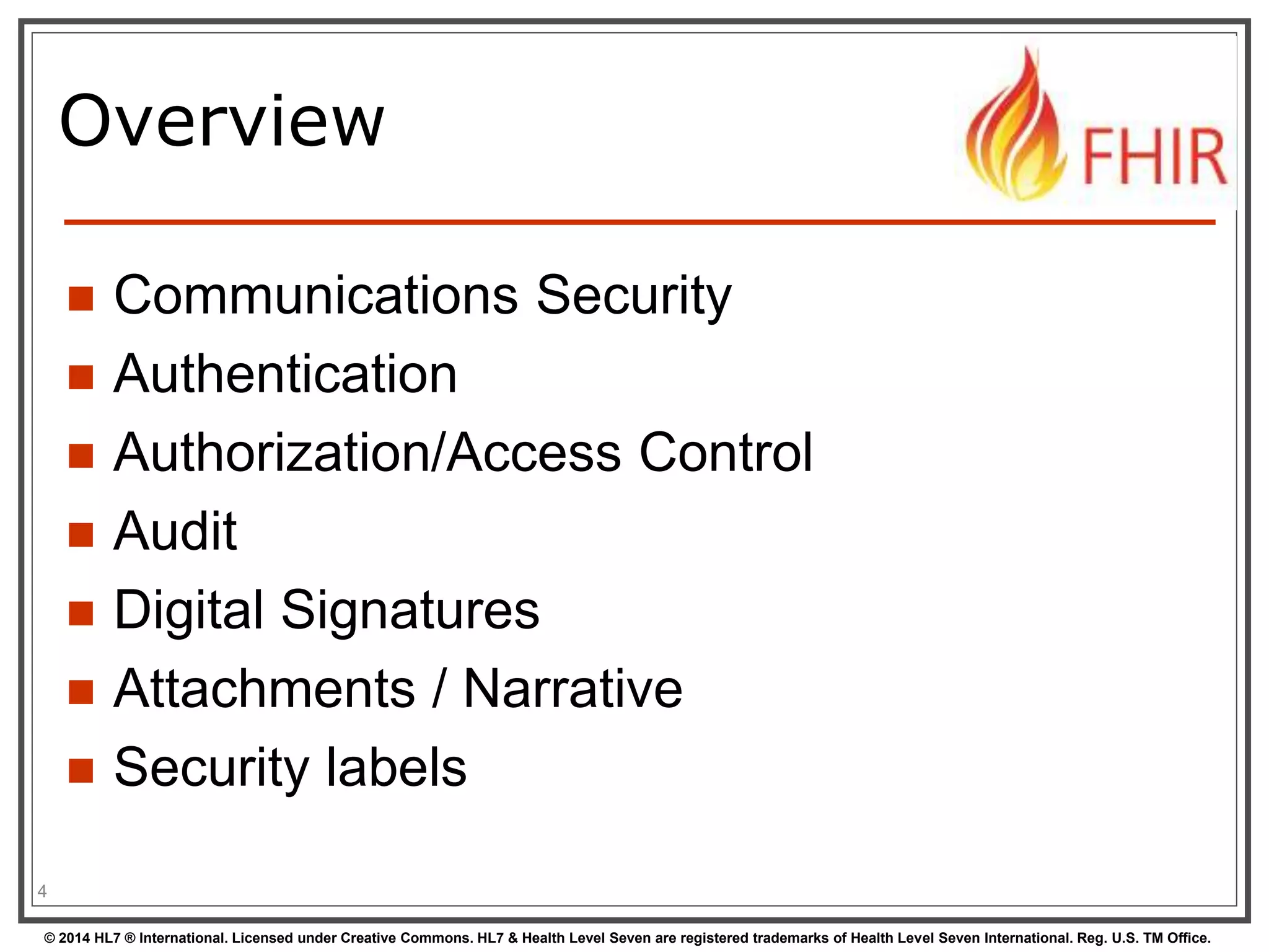 Security in FHIR with OAuth by Grahame Grieve | PPT