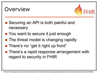 Security in FHIR with OAuth by Grahame Grieve | PPT