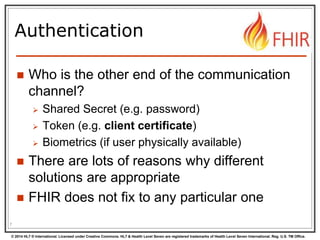 Security in FHIR with OAuth by Grahame Grieve | PPT