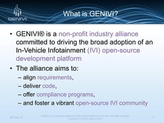 OWF13 - GENIVI, the home of open source IVI software | PDF | Automotive ...