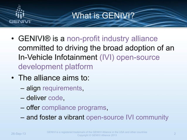 OWF13 - GENIVI, the home of open source IVI software | PDF | Automotive ...