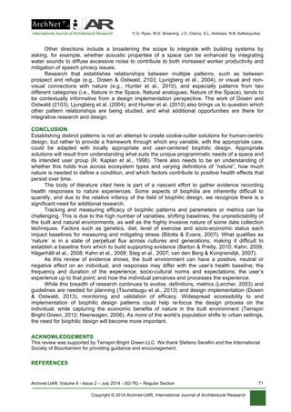 BIOPHILIC DESIGN PATTERNS Emerging Nature-Based Parameters for Health ...