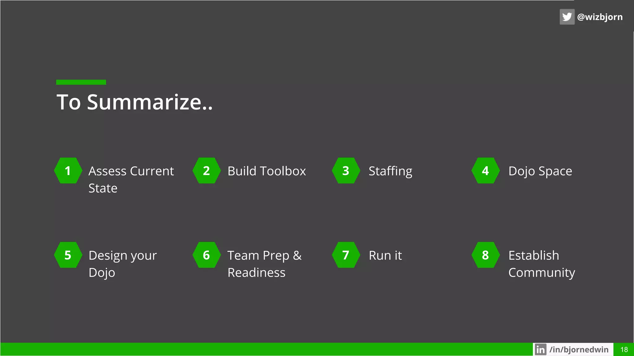 Bjorn Edwin - Start Your Own DevOps Dojo in 8 Simple Steps | PPT