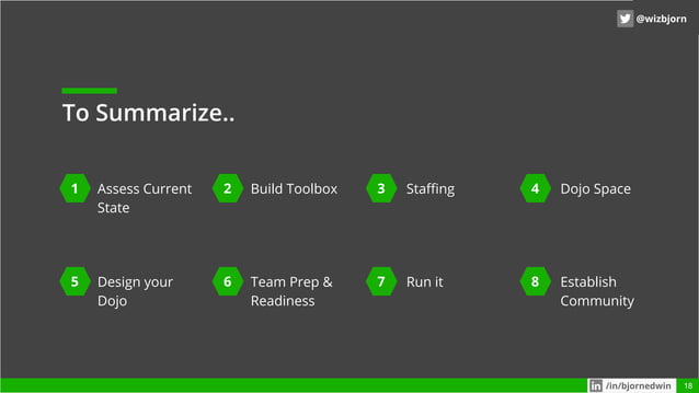Bjorn Edwin - Start Your Own DevOps Dojo in 8 Simple Steps | PPT
