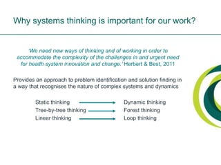 Systems Thinking: Bridging theory & practice | PPTX