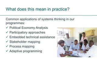 Systems Thinking: Bridging theory & practice | PPTX