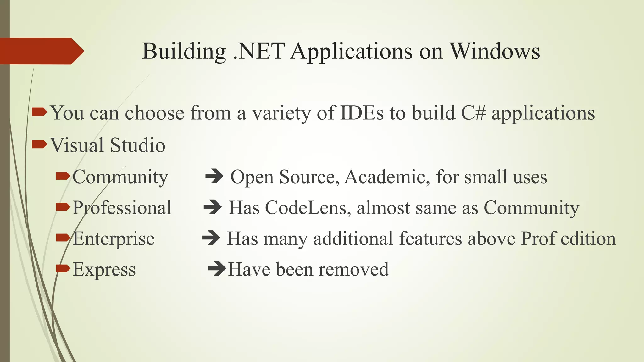 Building C# Applications | PPT