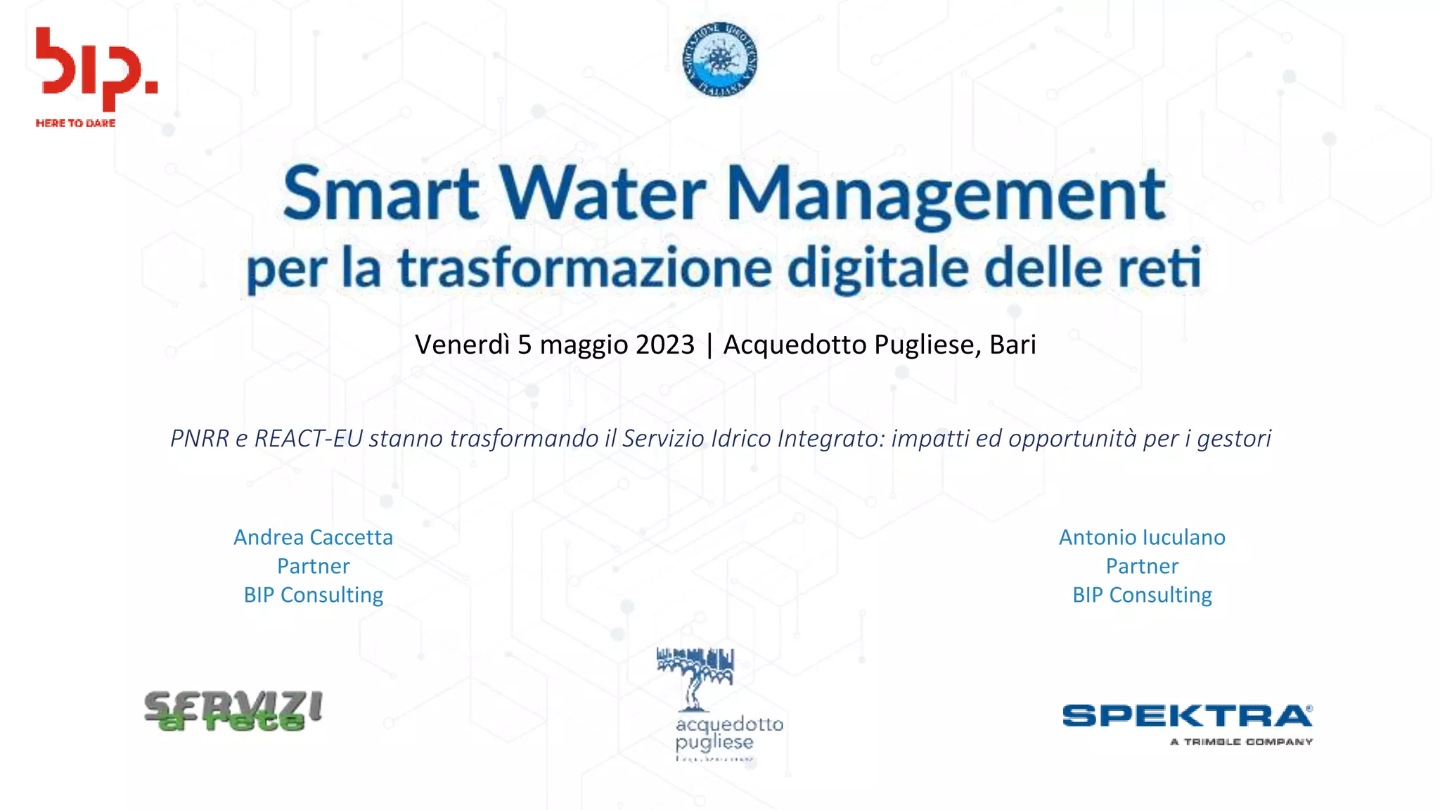 Smart Water Management per la trasformazione digitale delle reti ...