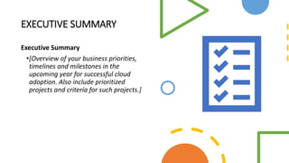 Cloud Adoption Plan - Strategy phase | PPTX