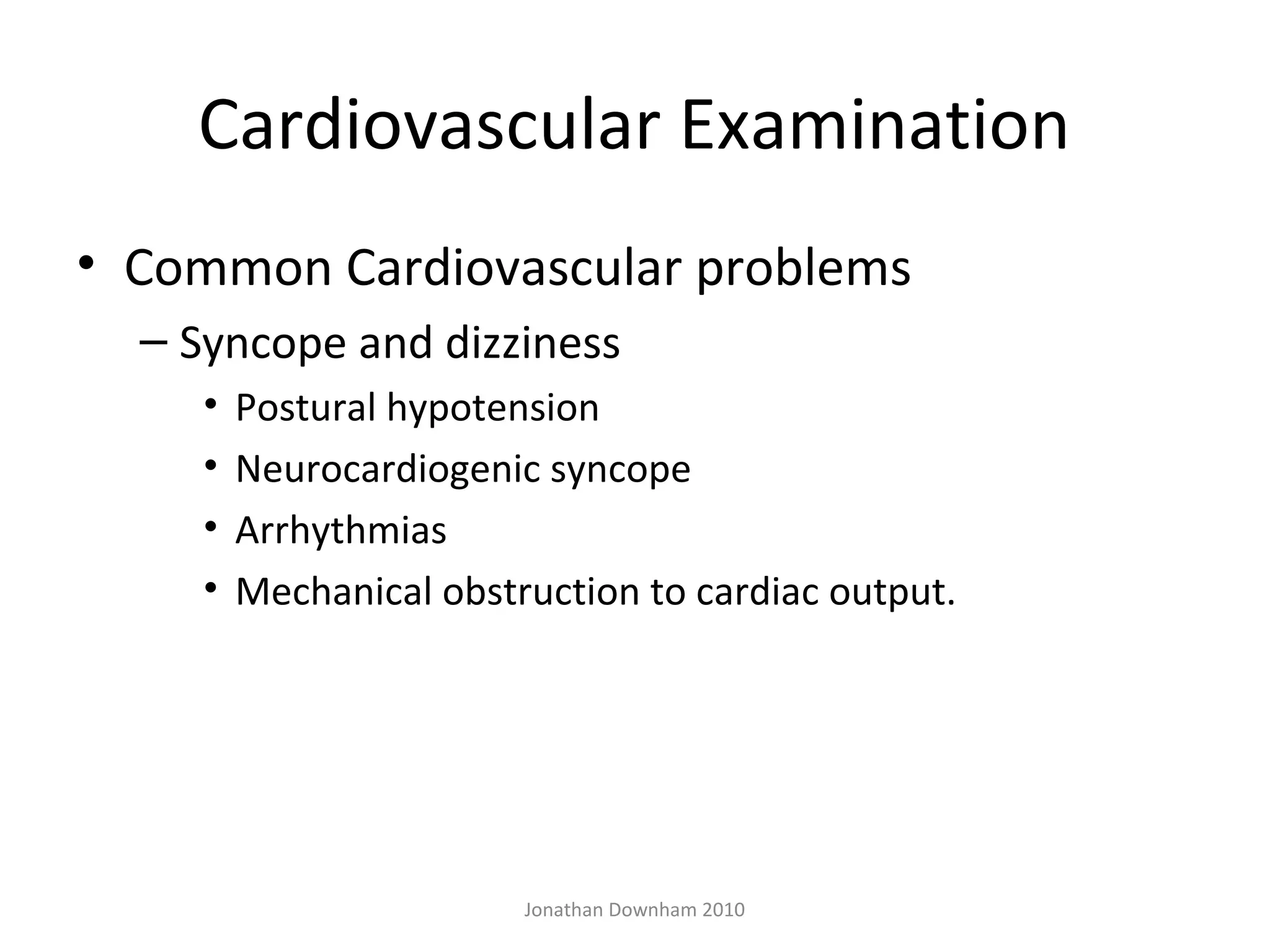 Cardiovascular examination | PPTX